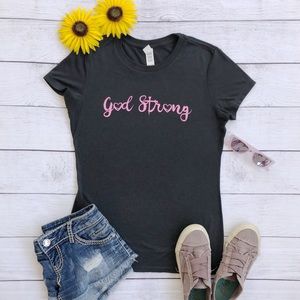 District | Tops | Christian God Strong Tshirt | Poshmark